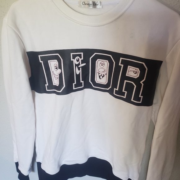 Dior | Other | Dior Sweatshirt With Cartoon Label | Poshmark